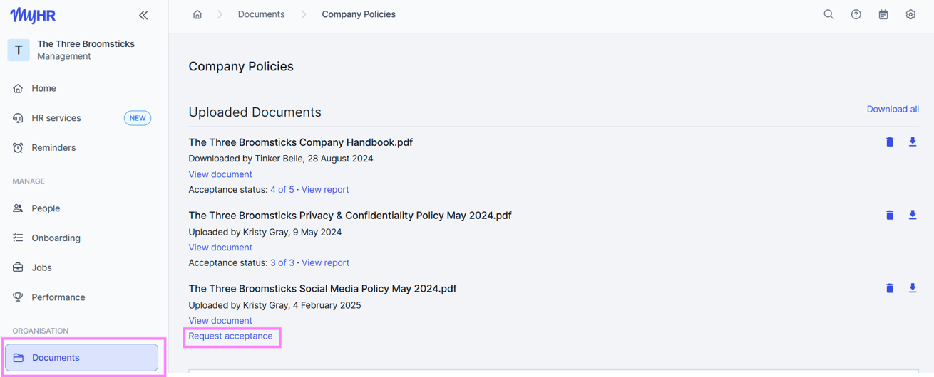 Digital Document Acceptance (DDA)