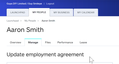 Making an employee inactive and reactivating them