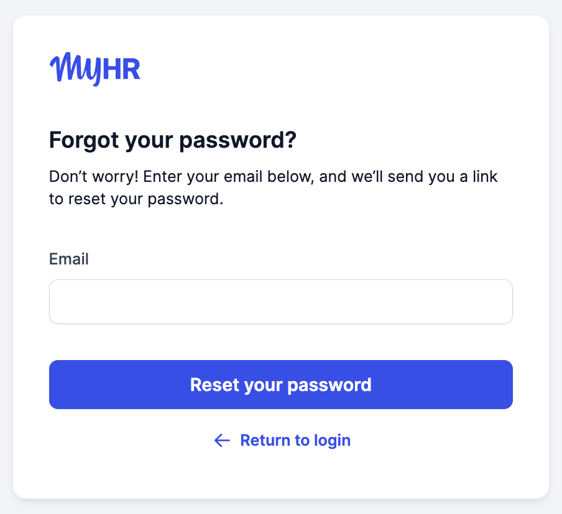 Resetting a password