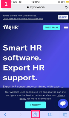 How to Install a MyHR Shortcut on your Apple Device