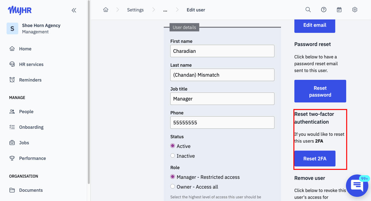How to reset two-factor authentication (2FA)