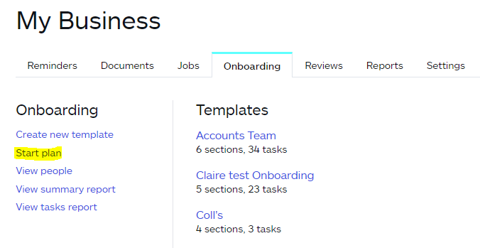 Guide to creating an onboarding template
